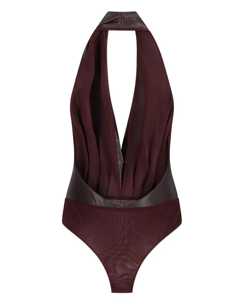 ANDAMANE Zendaya Halter-Neck Draped Bodysuit in Purple | Lyst