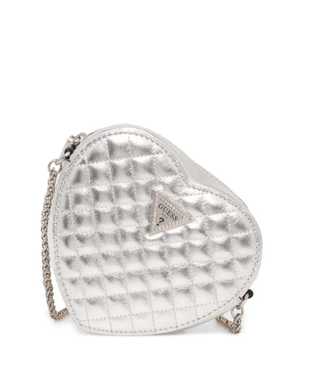 Guess Logo-Plaque Crossbody Bag in White | Lyst