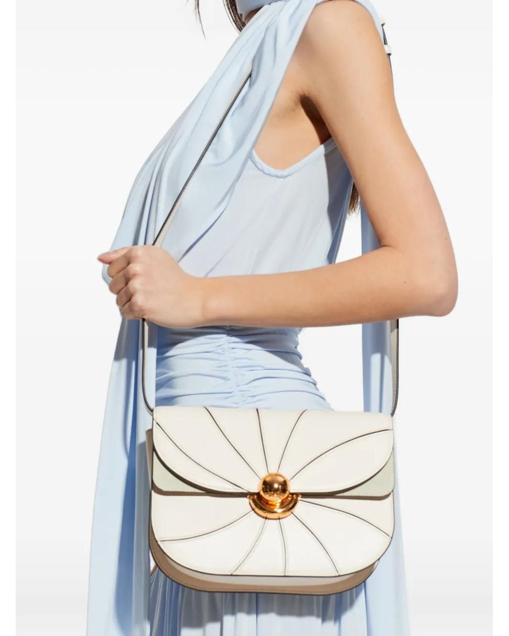 Furla Sfera Panel Design Turn Lock Small Tote Bag in Natural | Lyst