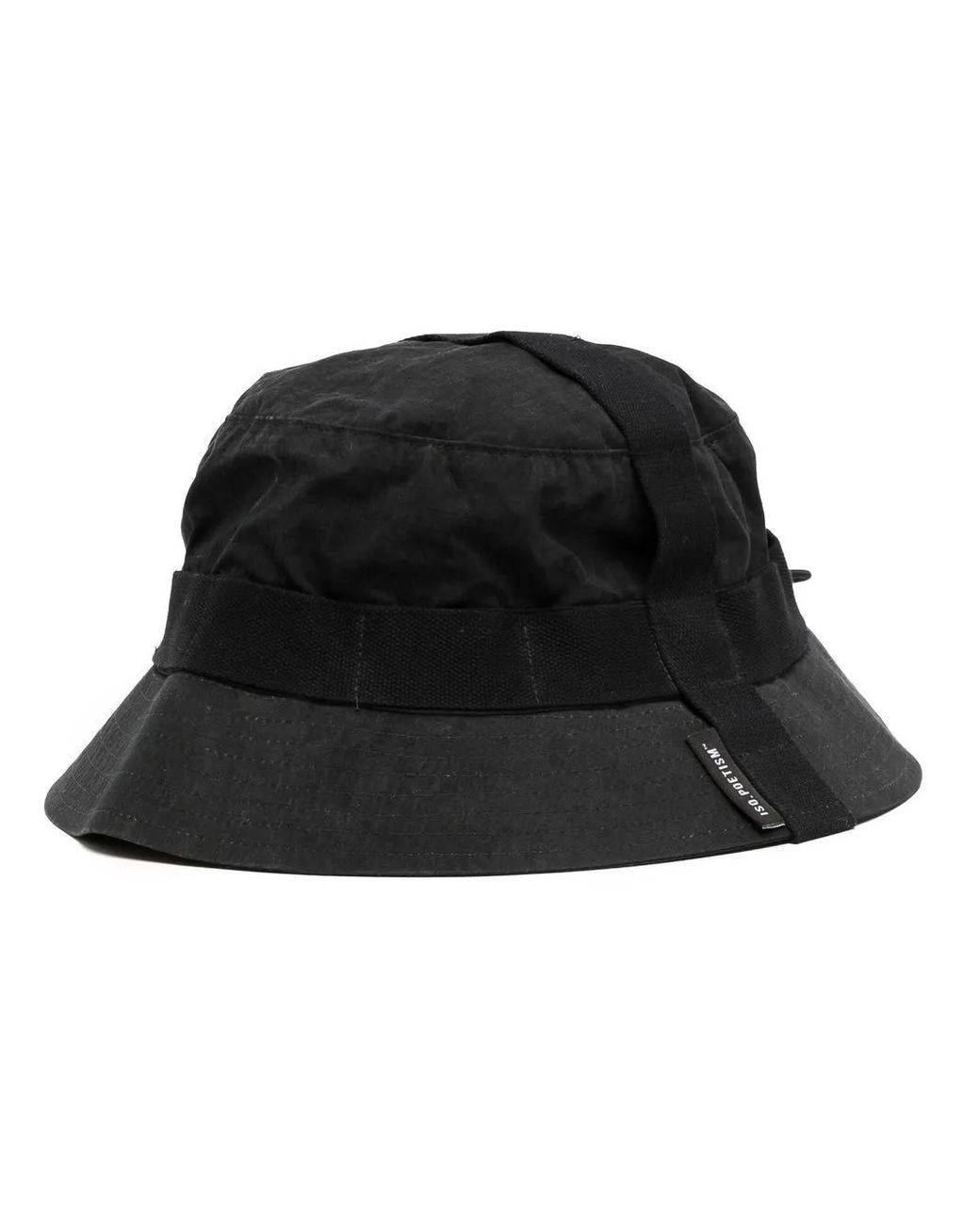 ISO.POETISM Drawstring Bucket Hat in Black for Men | Lyst UK