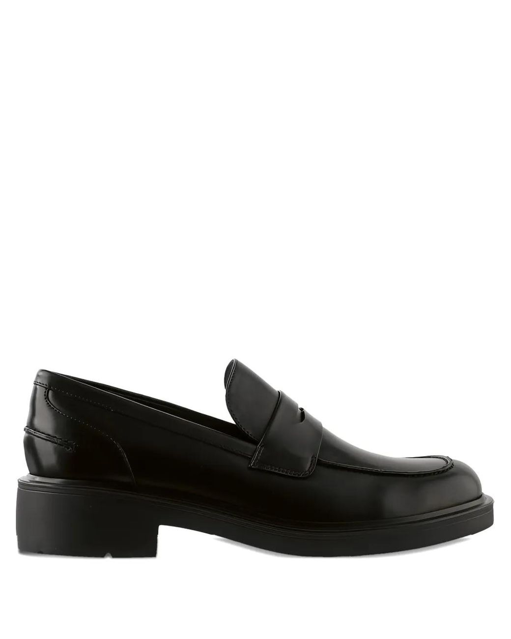 Högl Lauren Block-Heel Leather Loafers in Black | Lyst