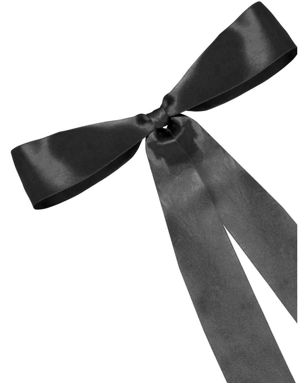 Jennifer Behr Darla Silk Bow Hair Clip in Black | Lyst