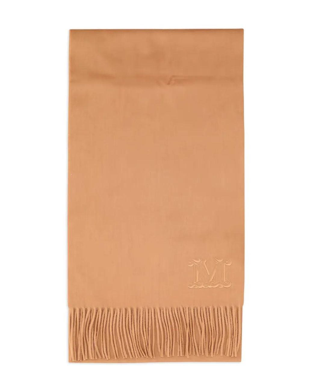 Max Mara Embroidered-Logo Scarf in Brown | Lyst UK