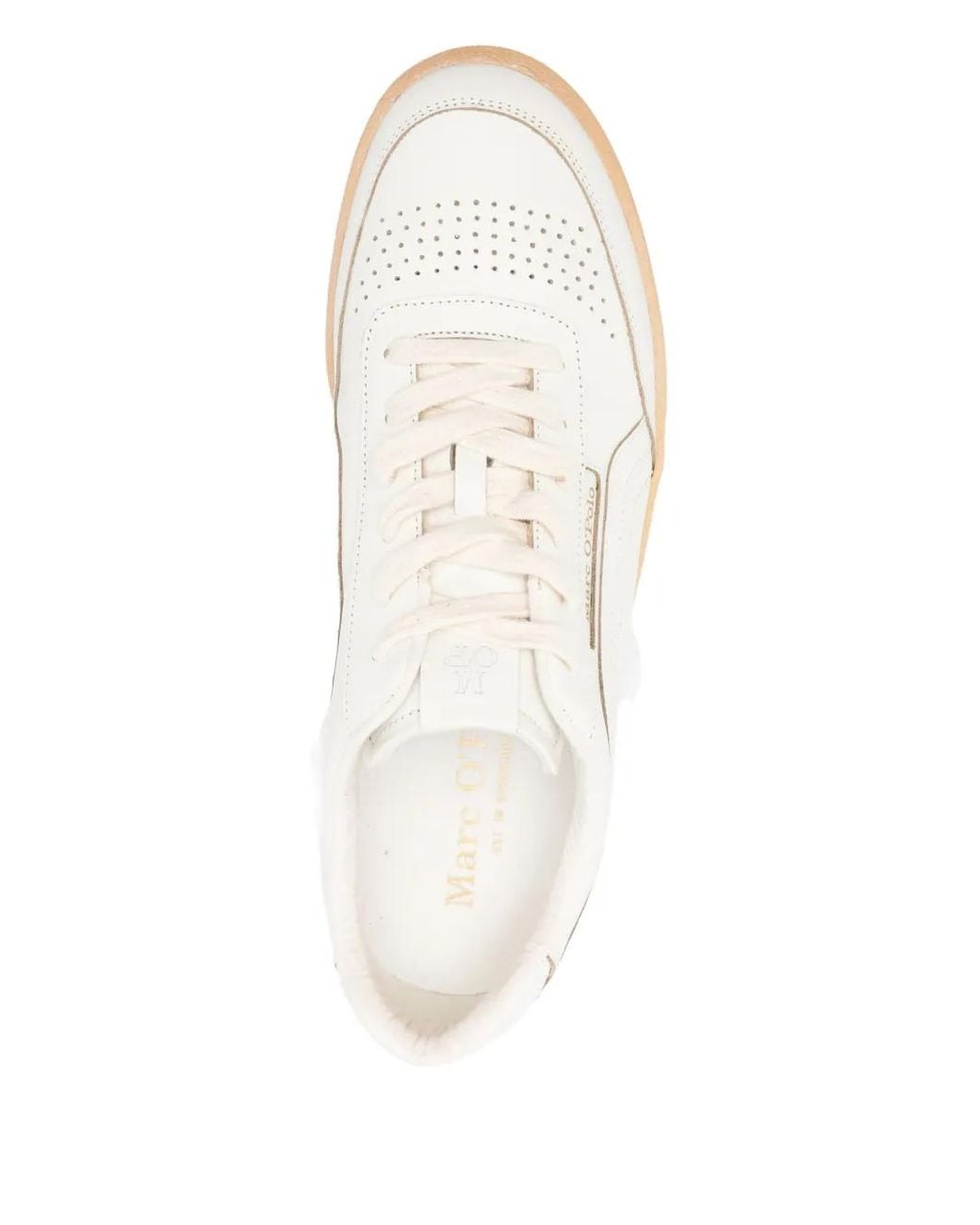 Marc O' Polo Court Perforated Panel Sneakers in White for Men | Lyst