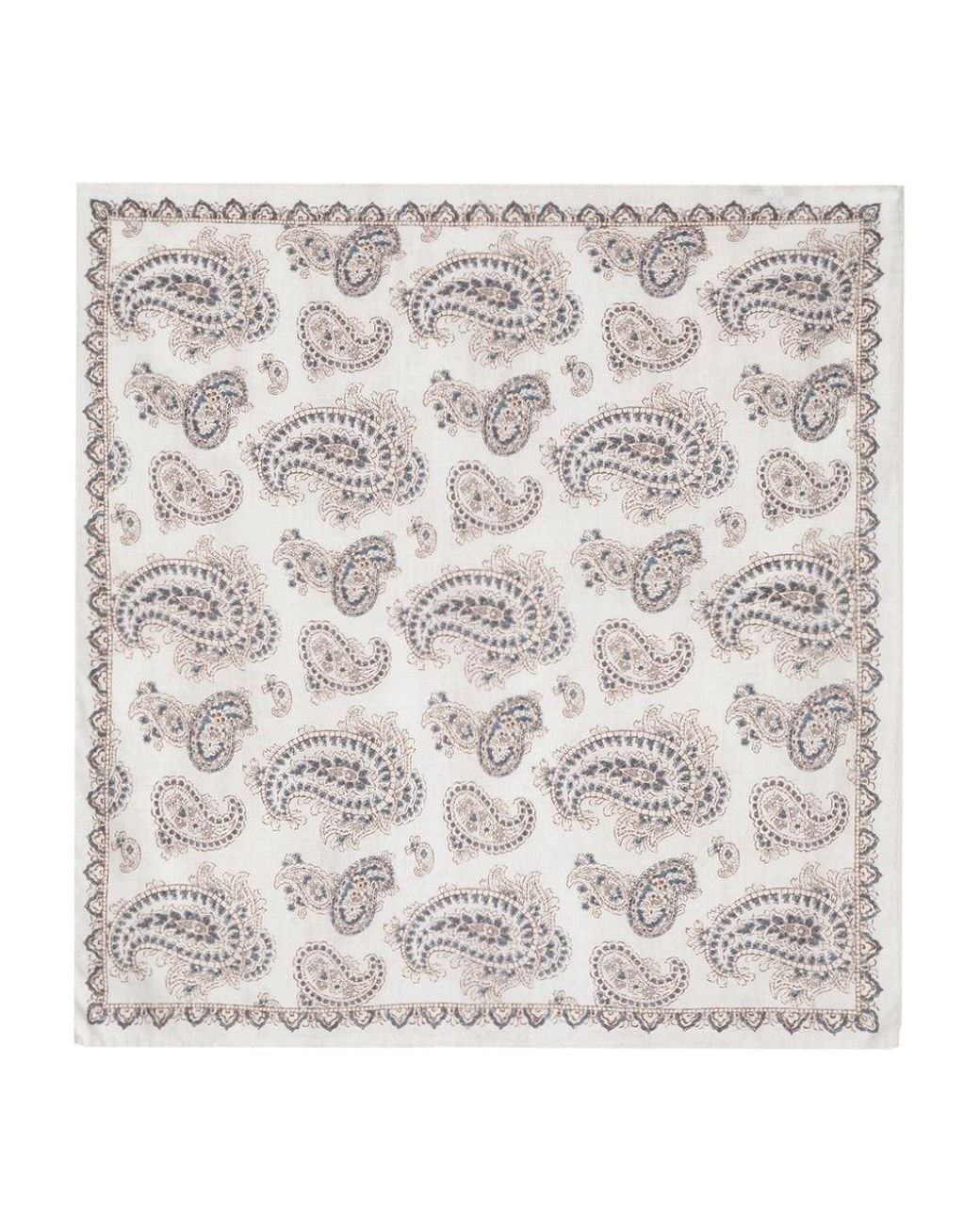 Lady Anne Paisley-Print Handkerchief in White for Men | Lyst UK
