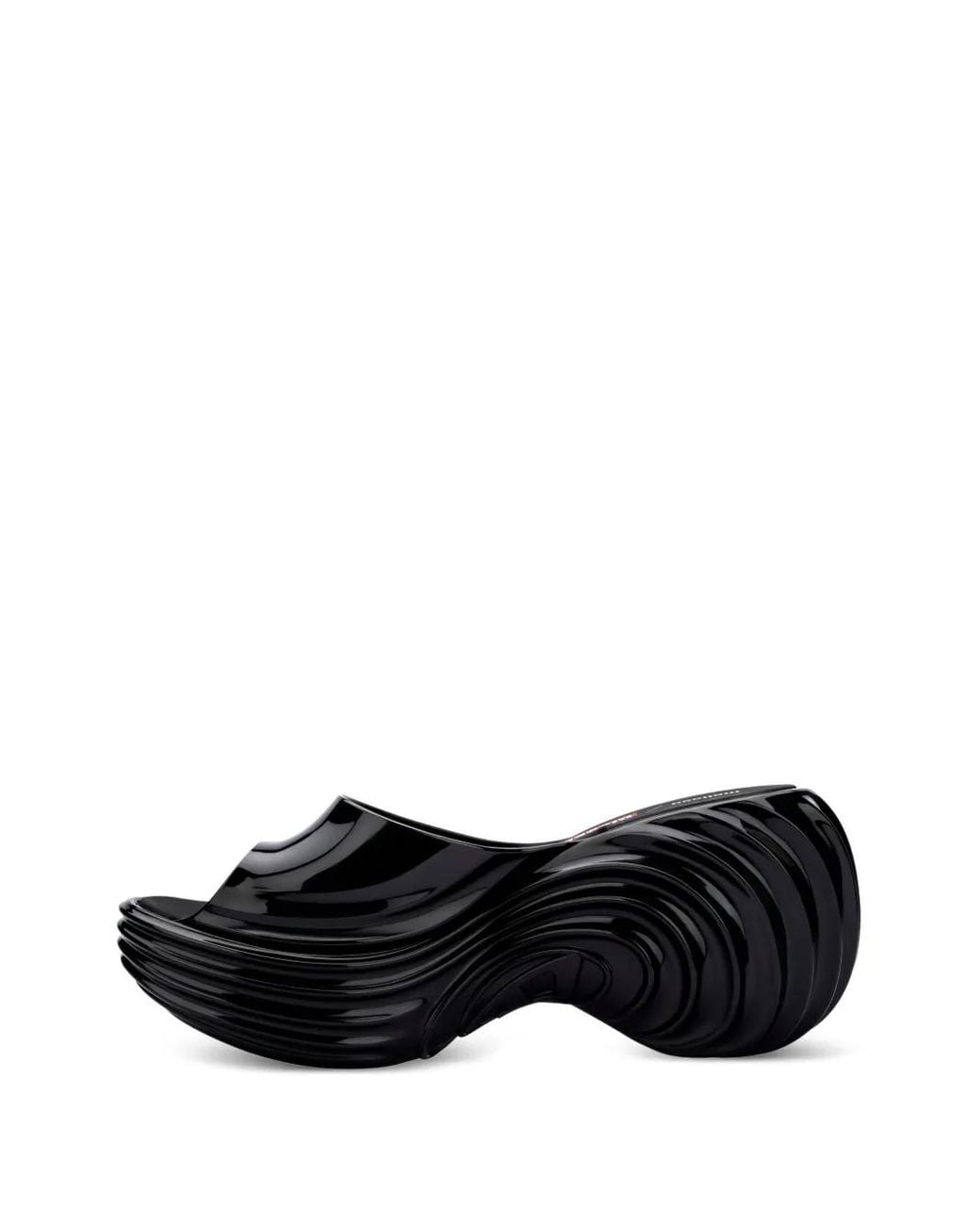 Melissa X Diesel Quantum Platform Wave Slides in Black | Lyst