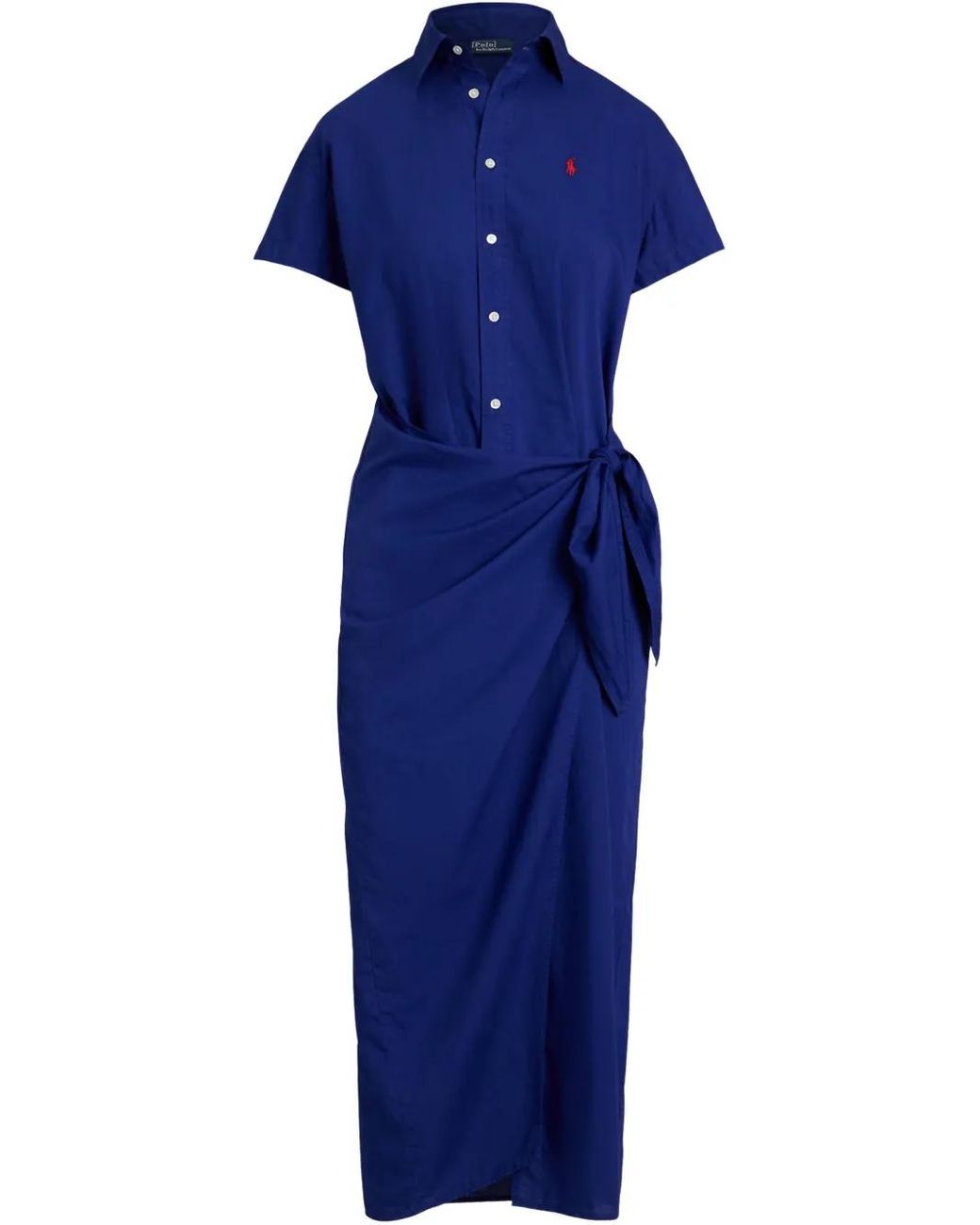 Polo Ralph Lauren Twill Shirtdress in Blue | Lyst