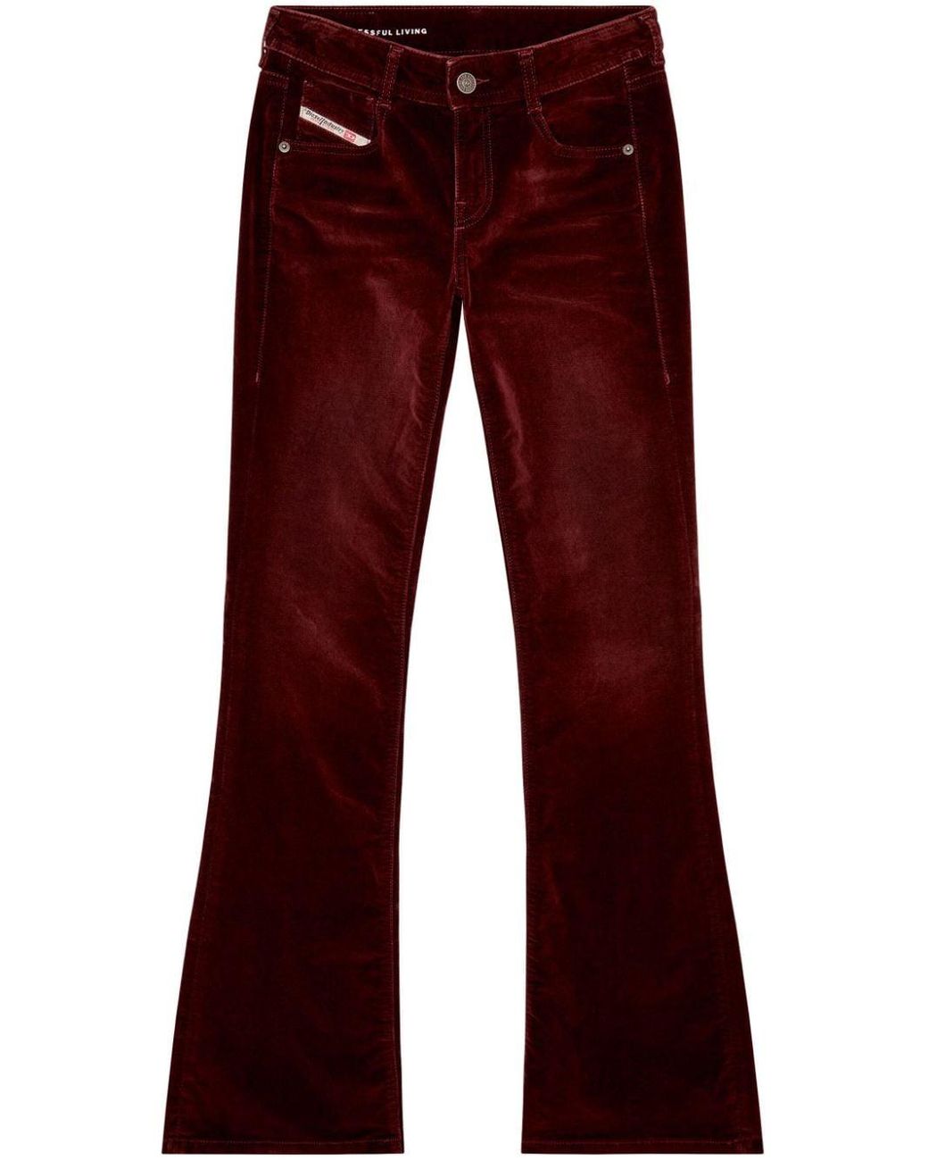 DIESEL 1969 D-Ebbey 003Hl Bootcut Jeans in Red | Lyst
