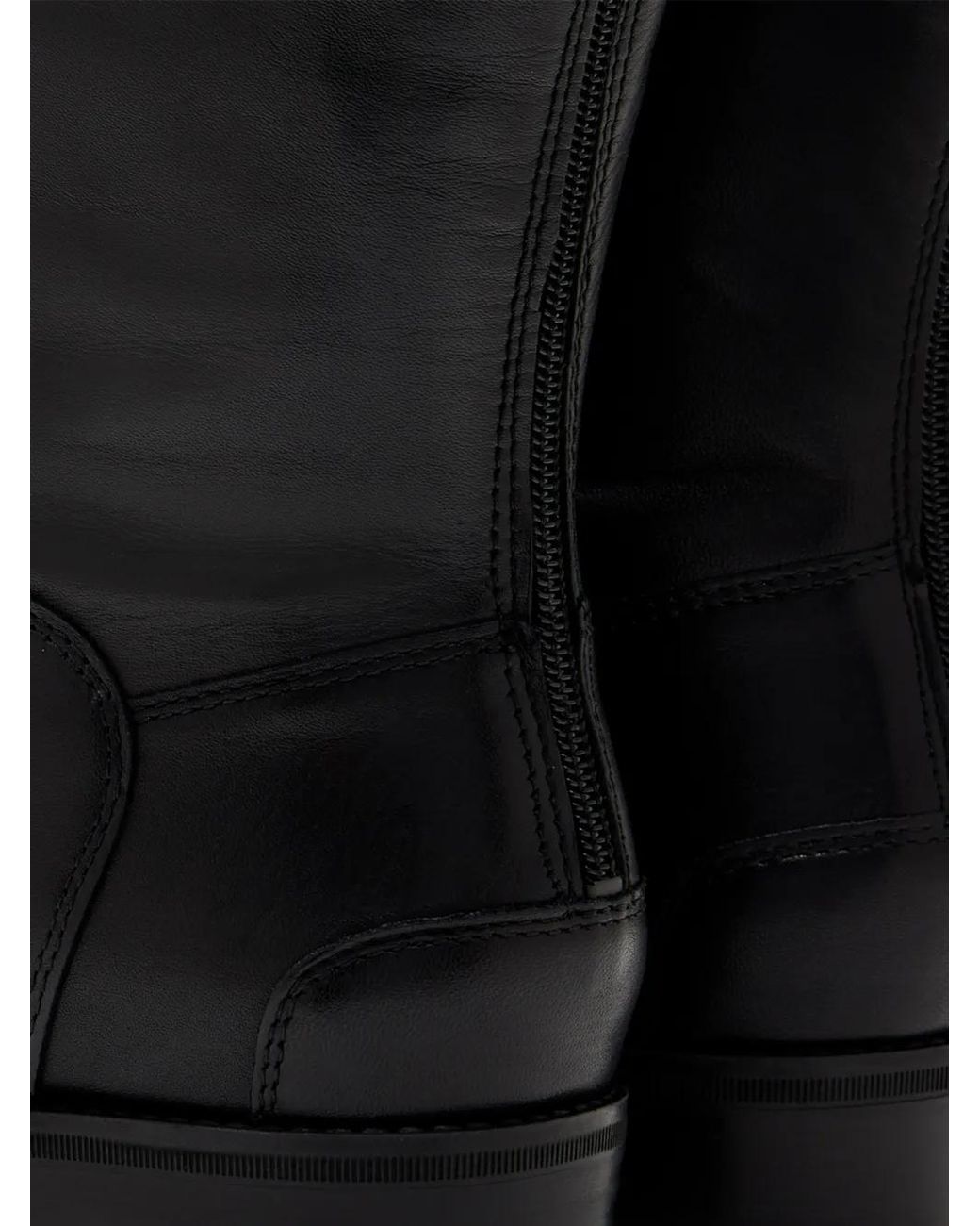Sam Edelman Zip Leather Boots in Black | Lyst UK