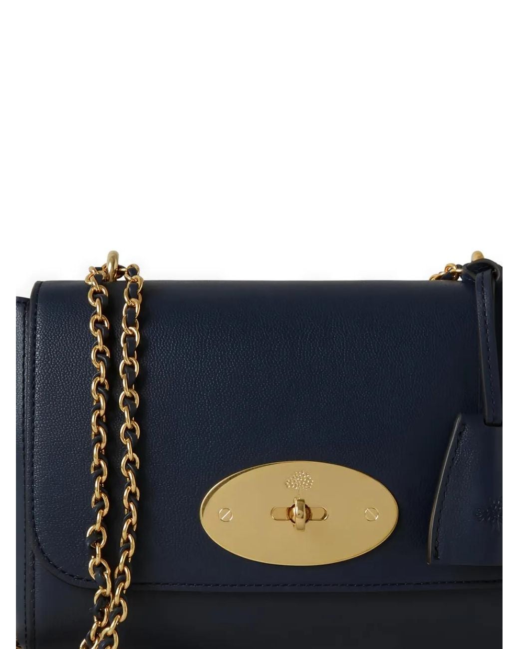 Mulberry Small Lily Grained-Leather Shoulder Bag in Blue | Lyst