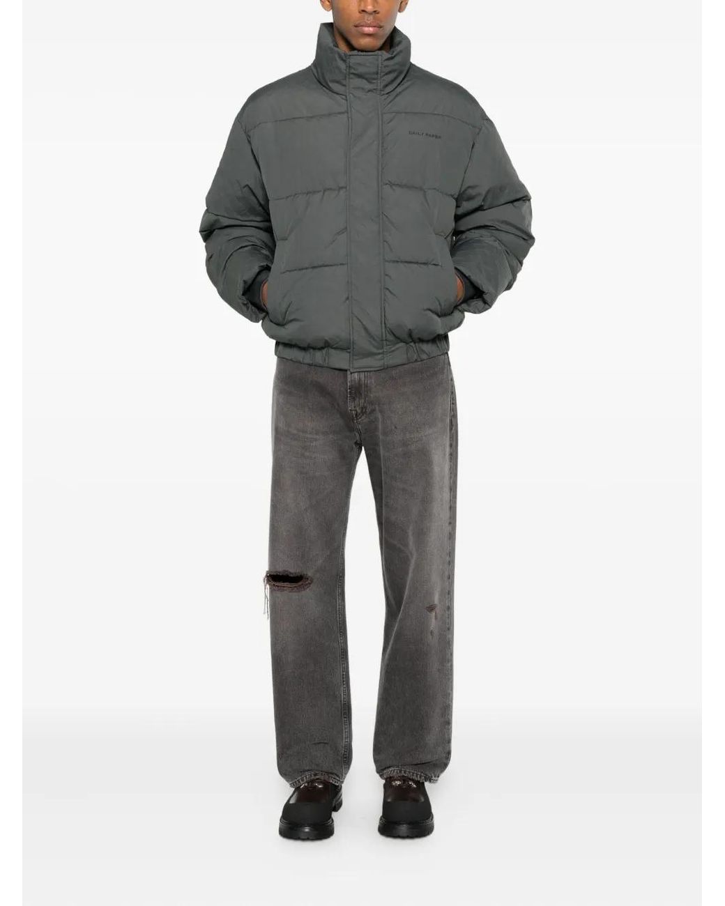 Daily Paper Renako Monogram Padded Jacket in Gray for Men | Lyst