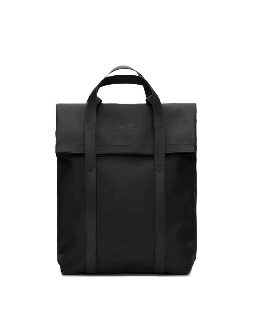Rains Top-Handle Backpack in Black | Lyst