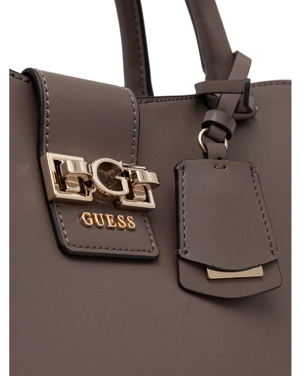 Guess Jane Logo-Detail Tote Bag in Brown | Lyst UK