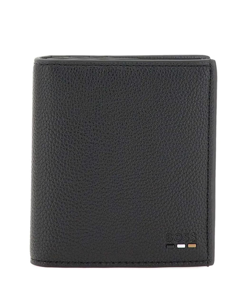 BOSS Ray Flat Emed Tri-Fold Wallet in Black for Men | Lyst UK