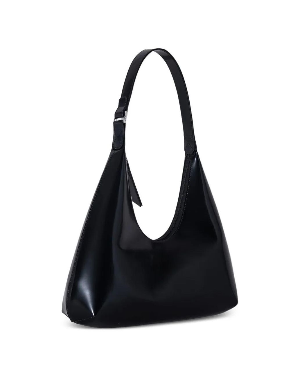 BY FAR Amber Leather Shoulder Bag in Black | Lyst