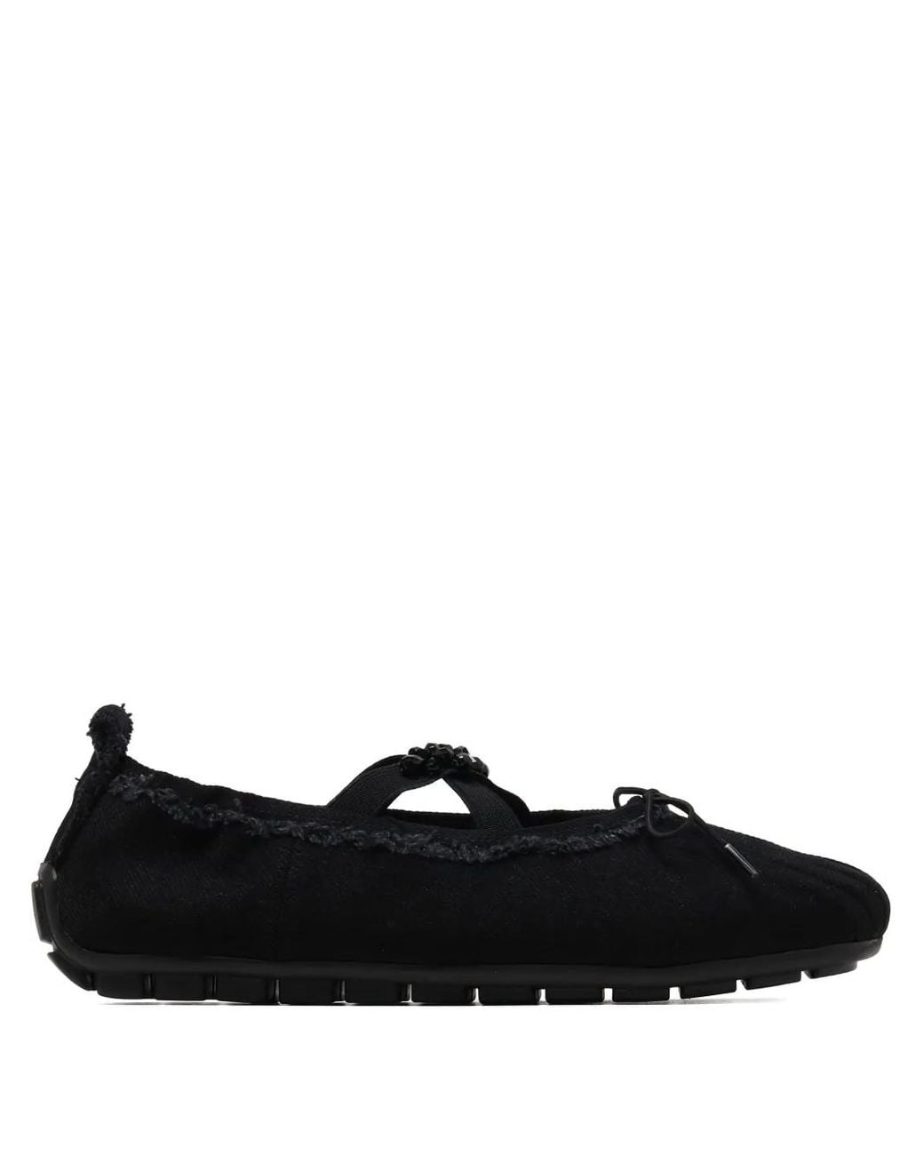 Simone Rocha Frayed Ballet Flats in Black | Lyst