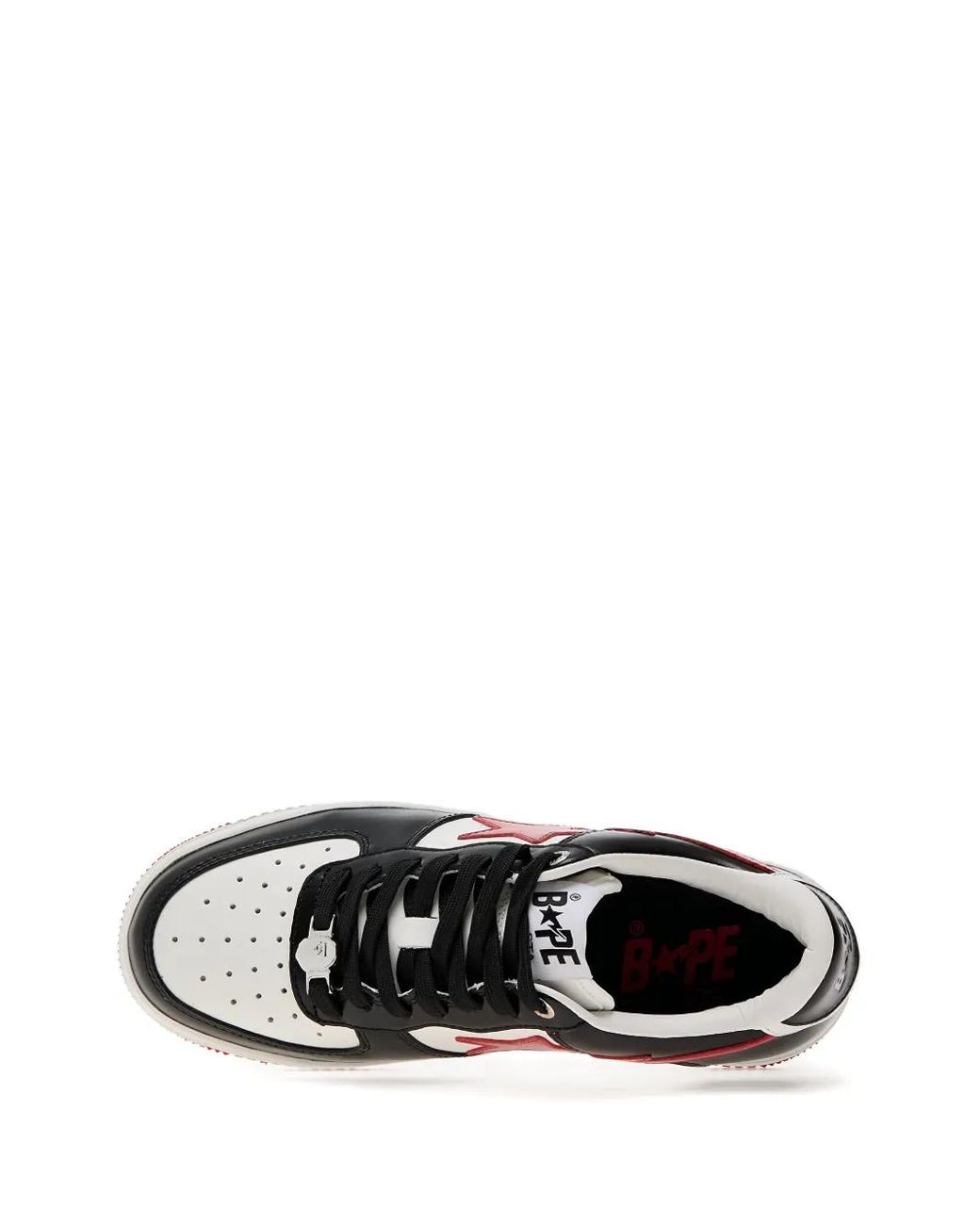 A Bathing Ape Bape Sta Star-Lightning Low-Top Sneakers in Red | Lyst