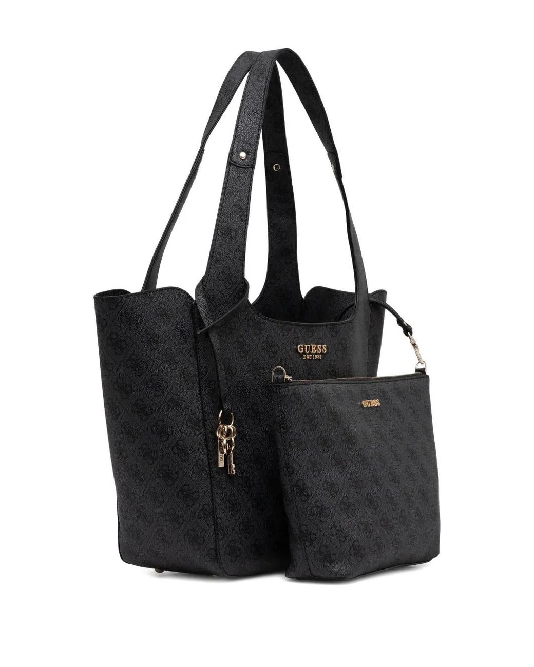 Guess Calista 4G Tote Bag in Black | Lyst
