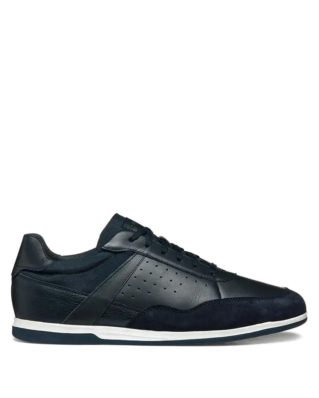 Geox Perforated-Details Low-Top Sneakers in Blue for Men | Lyst