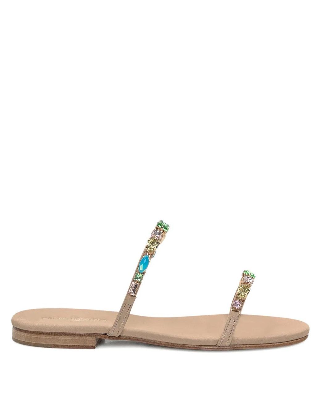 Emanuela Caruso Crystal-Embellished Sandals in White | Lyst