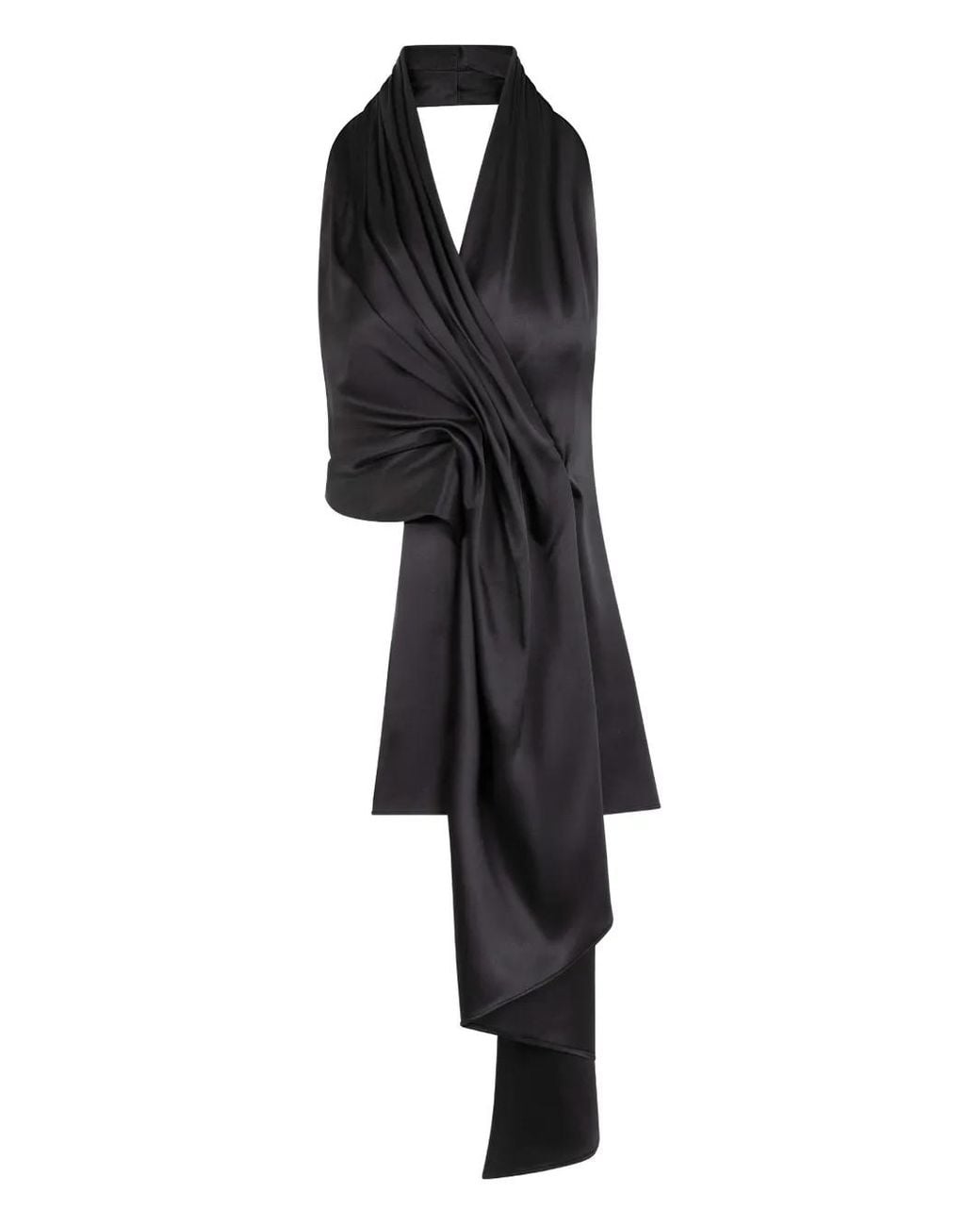 Heirlome Barbara Draped Halter Top in Black | Lyst