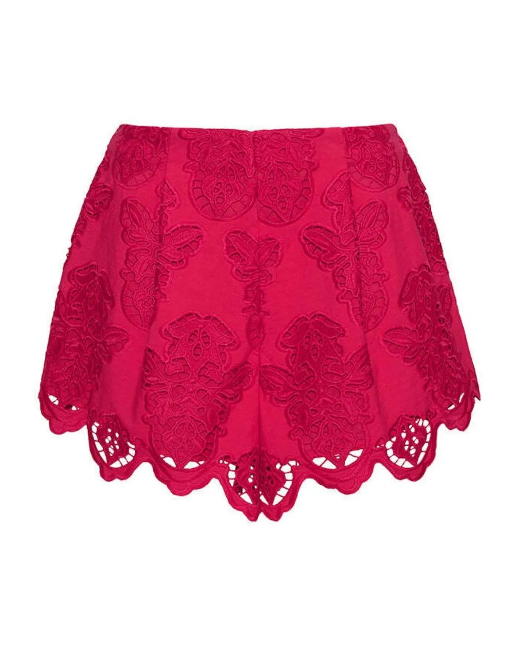 Cara Cara Trish Eyelet-Detail Shorts in Red | Lyst
