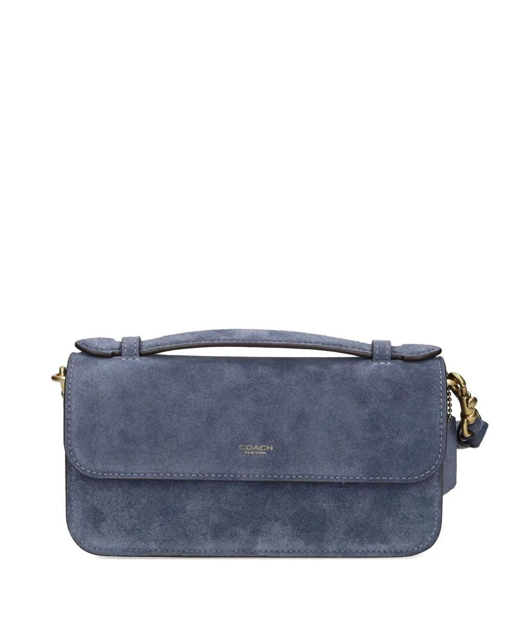 COACH Elora Top-Handle Leather Shoulder Bag in Blue | Lyst
