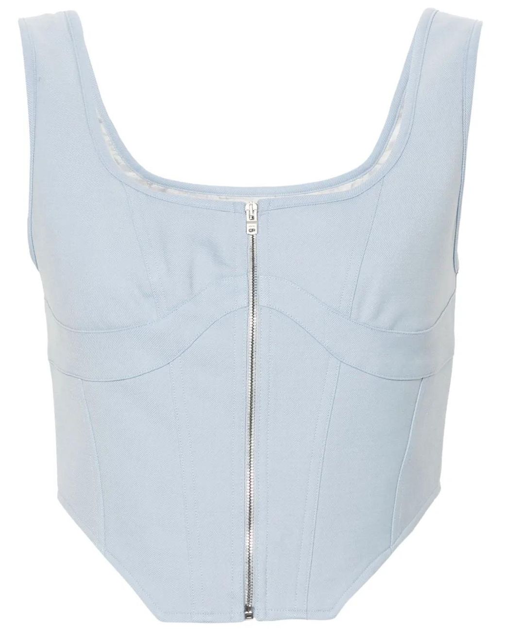 Amiri Zip-Up Corset in Blue | Lyst