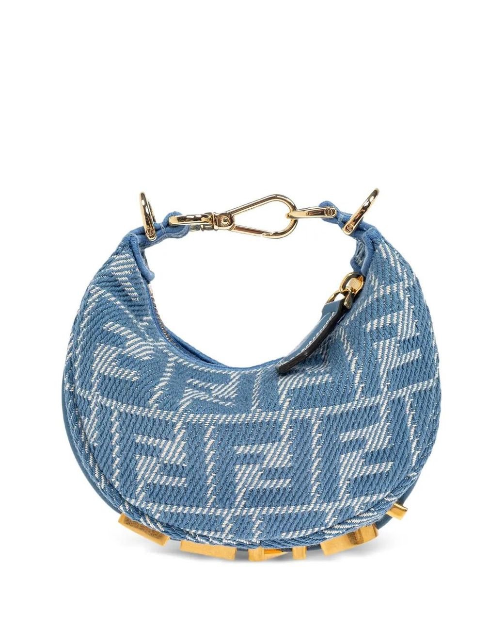 Fendi Monogram Pouch Bag in Blue | Lyst