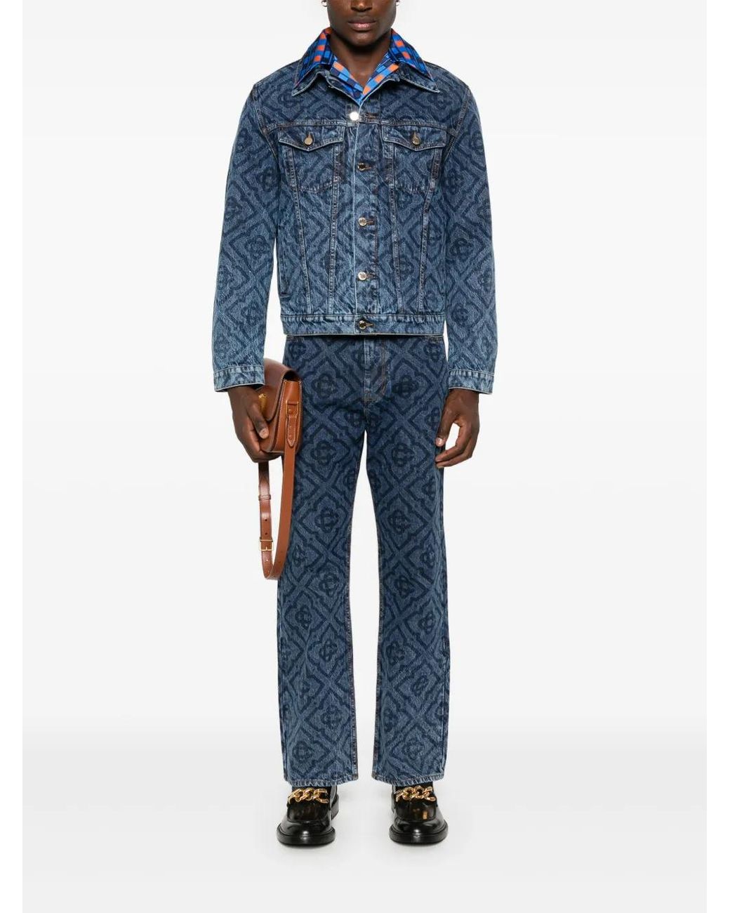 CASABLANCA Laser Monogram Jeans in Blue for Men | Lyst