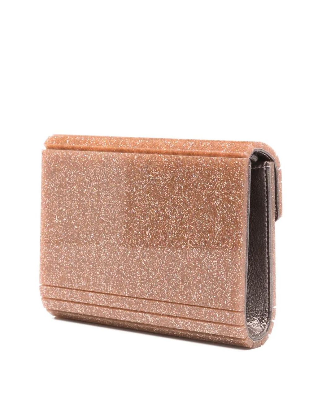 Jimmy Choo Candy Glitter Chain Clutch Bag in Pink | Lyst