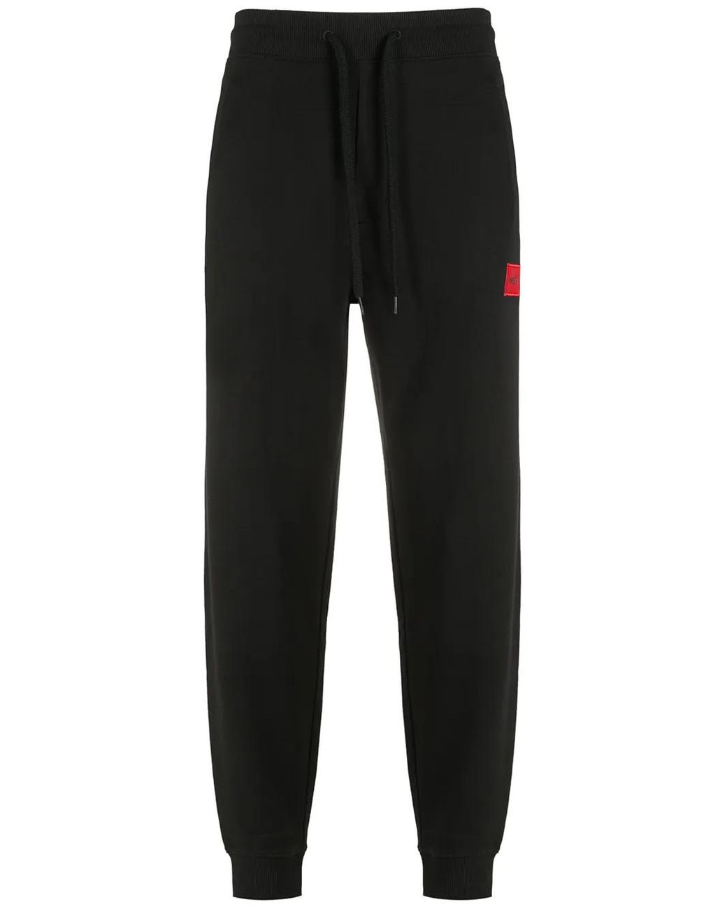 BOSS Hugo Logo Patch Sweatpants in Black for Men | Lyst UK