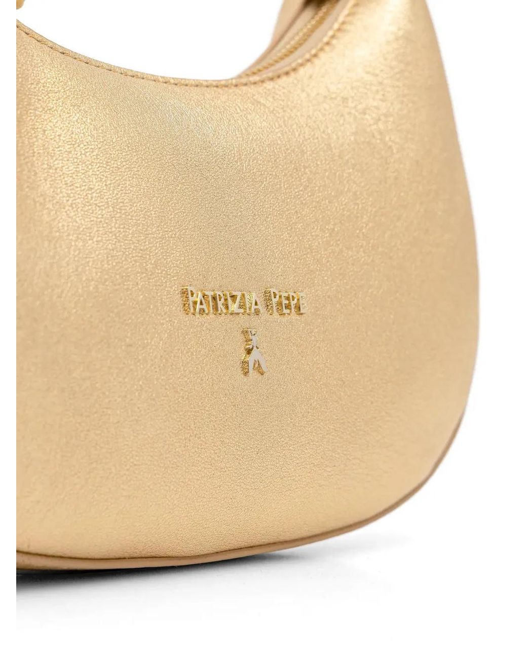 Patrizia Pepe Logo-Lettering Cross Body Bag in Natural | Lyst UK