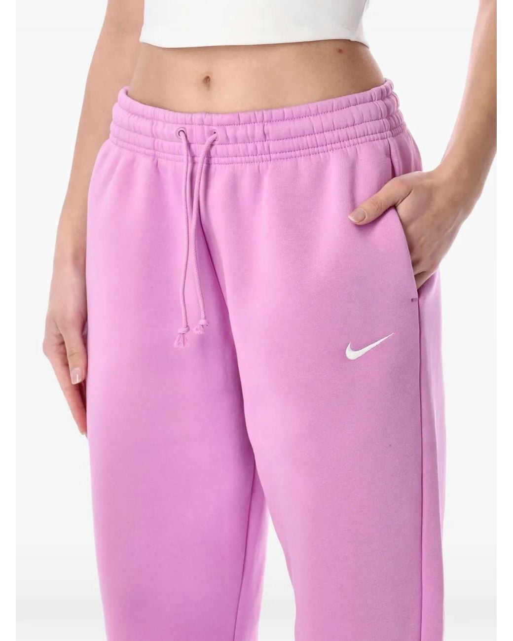 Nike Logo-Detail Track Pants in Pink | Lyst