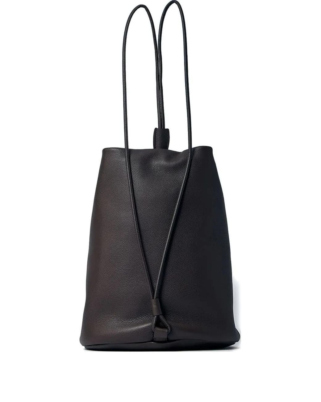 The Row Joe Pebble-Grain Drawstring Backpack in Black | Lyst