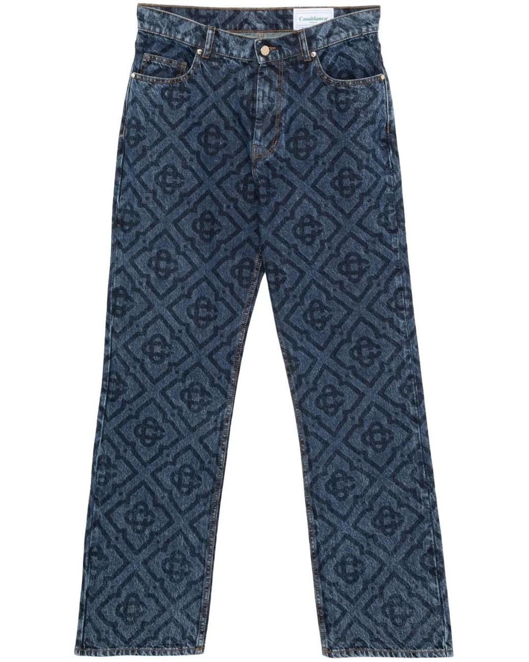CASABLANCA Laser Monogram Jeans in Blue for Men | Lyst