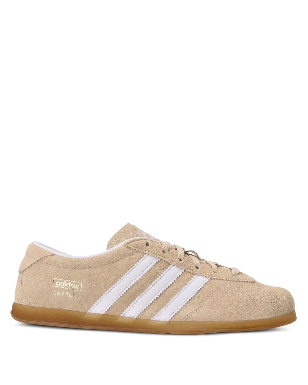 adidas Gazelle Lo Pro 3-Stripes Suede Sneakers in Natural | Lyst