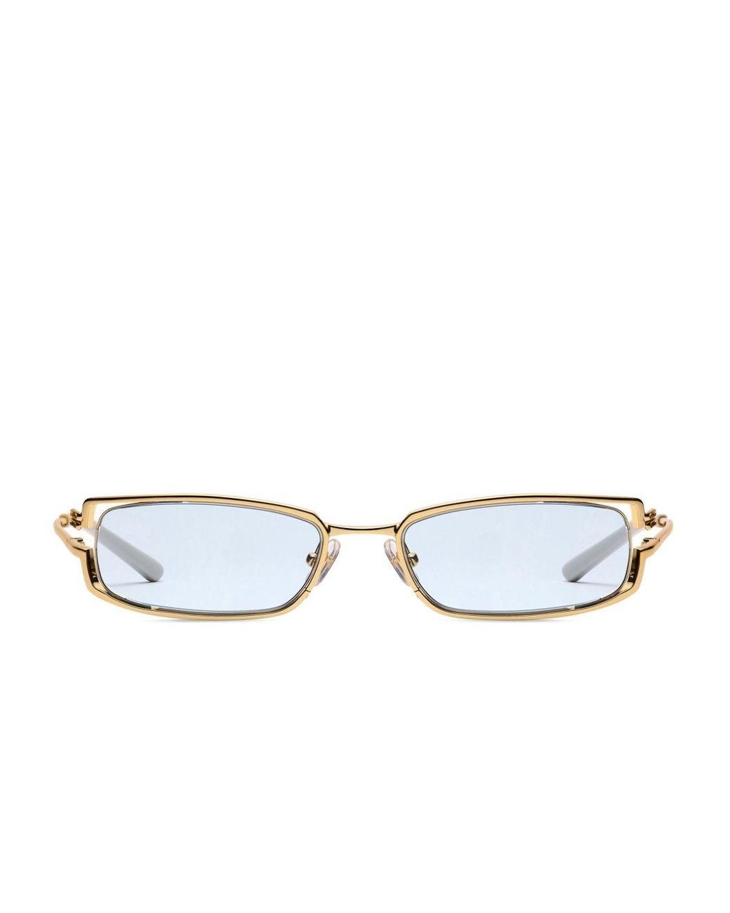 Gentle Monster Epic 03 Rectangle-Frame Glasses in Metallic | Lyst