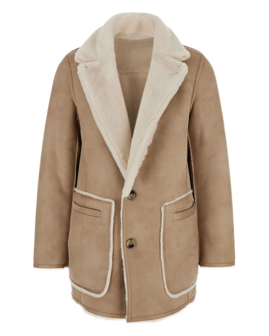 Urbancode Button-Fastening Reversible Jacket in Natural | Lyst