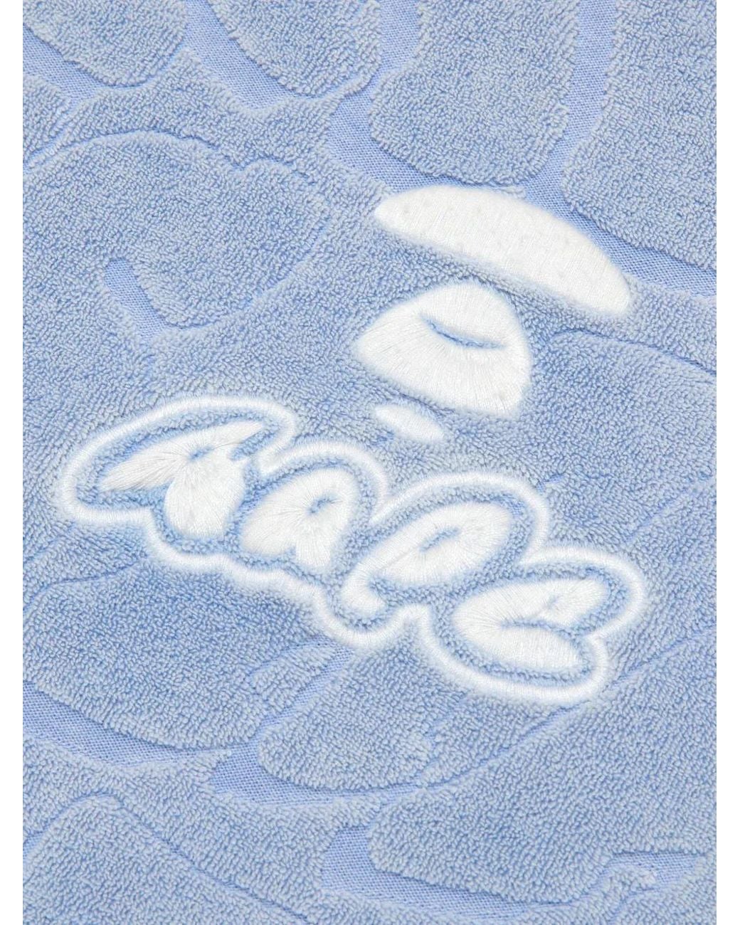 A Bathing Ape Logo-Embellished T-Shirt in Blue | Lyst