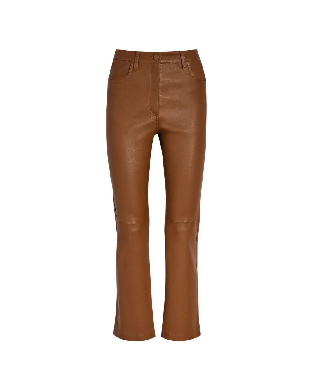 JOSEPH Duke Leather Trousers in Brown | Lyst