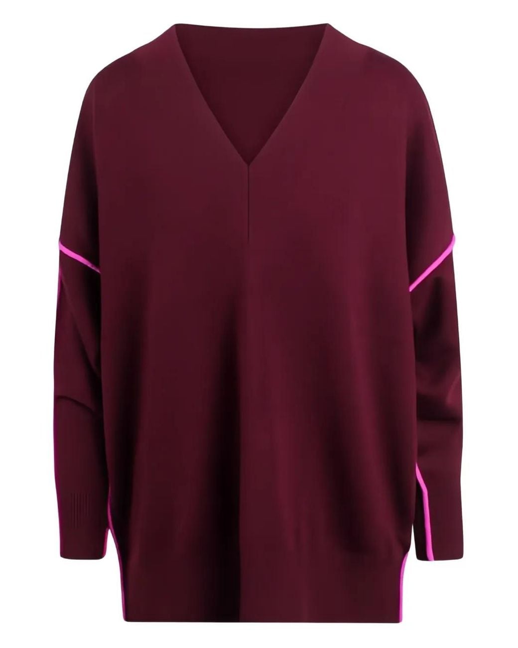 Essentiel Antwerp Inside V-Neck Piping Knitwear in Purple | Lyst