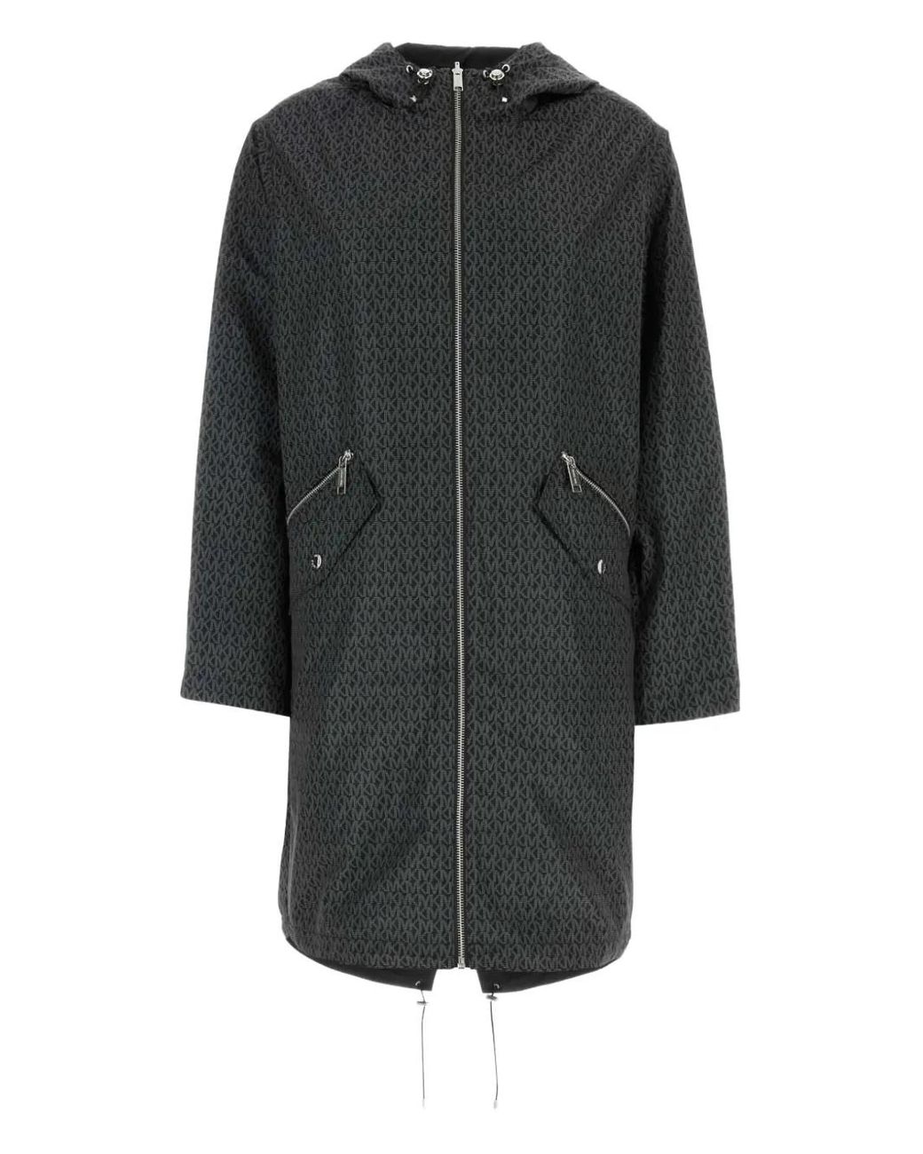 MICHAEL Michael Kors Signature Logo Reversible Jacket in Gray | Lyst