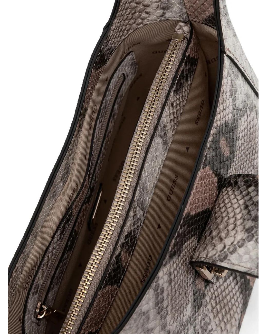 Guess Snake-Effect Chain Tote Bag in Grey | Lyst UK