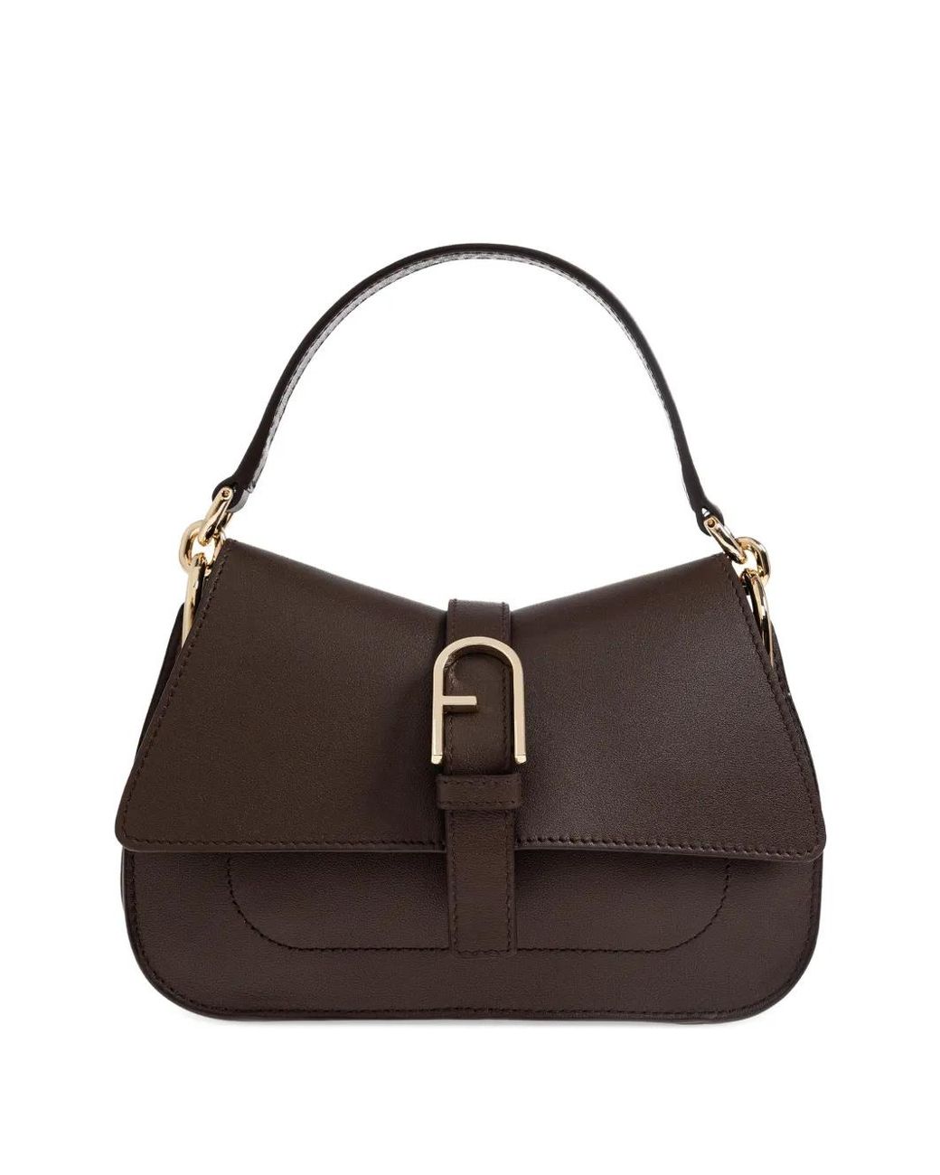 Furla Mini Flow Tote Bag in Brown | Lyst UK