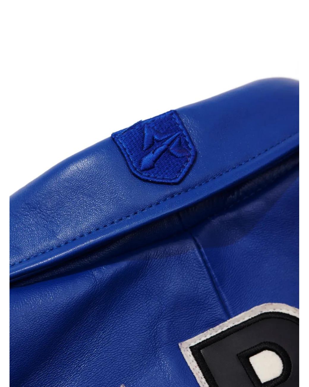 Avirex Embellished Ribbed Jacket in Blue | Lyst UK