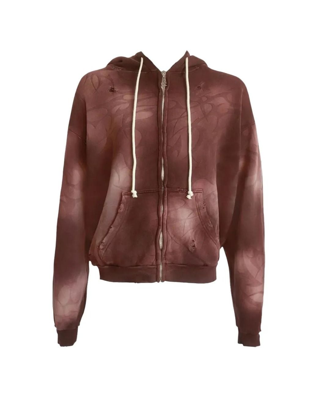 HELLSTAR Bleach-Effect Hoodie in Brown for Men | Lyst UK
