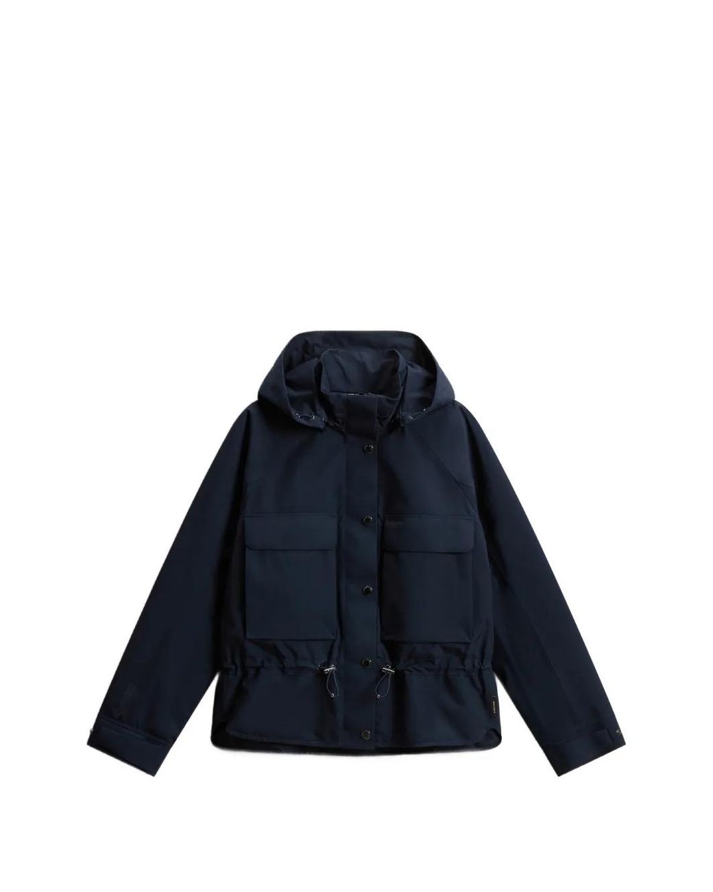 Woolrich Hooded Jacket in Blue | Lyst UK