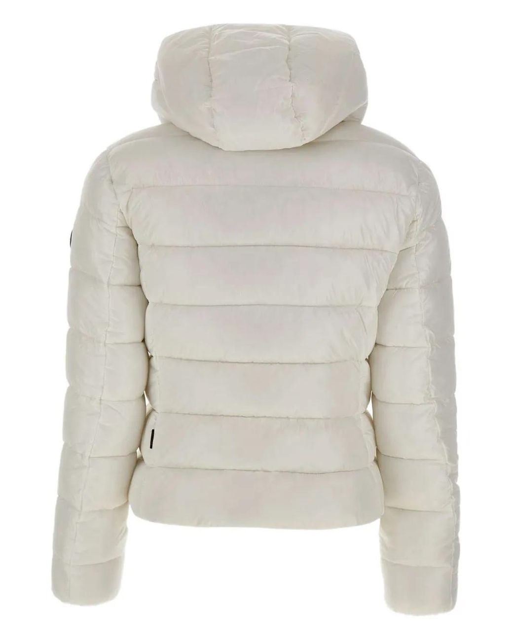 Save The Duck Horizontal-Quilted Hooded Puffer Jacket in Gray | Lyst