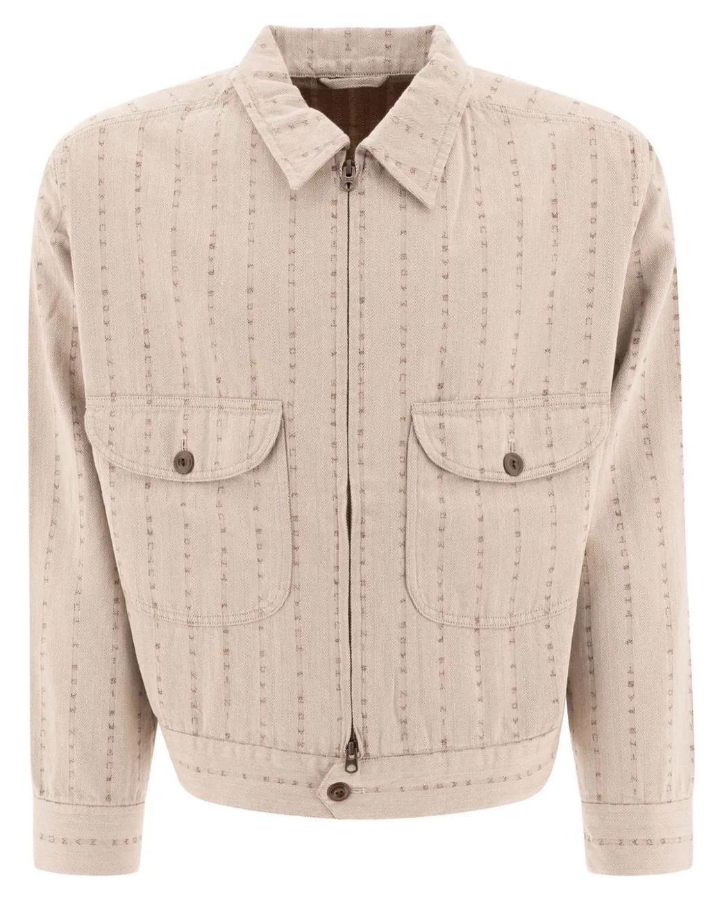 Human Made Striped Bomber Jacket in Natural for Men | Lyst